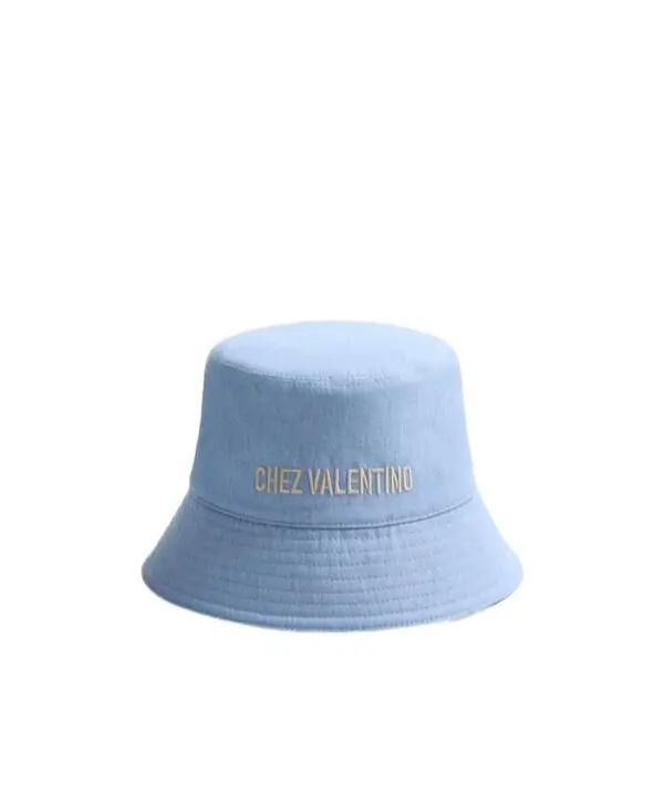 Valentino Garavani Chez Embroidered Denim Bucket Hat
