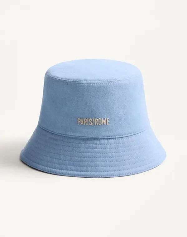Valentino Garavani Chez Embroidered Denim Bucket Hat