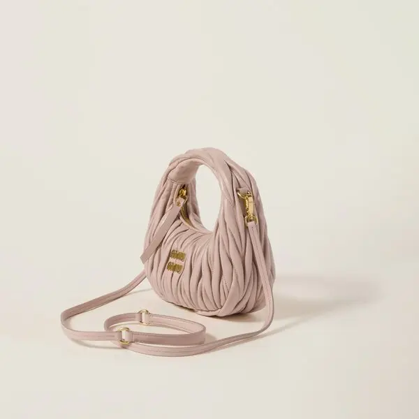Miu Miu Wander Matelassé Nappa Leather Hobo Mini-bag