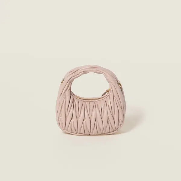 Miu Miu Wander Matelassé Nappa Leather Hobo Mini-bag