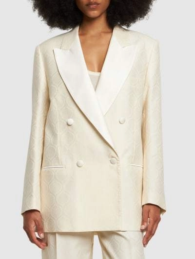 Etro Jacquard Double-breasted Suit Jacket