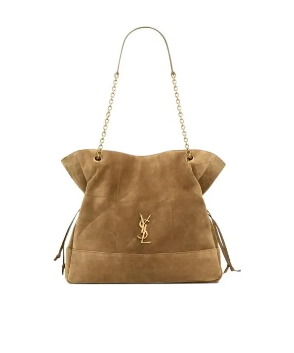Saint Laurent Jamie Logo Plaque Drawstring Shoulder Bag