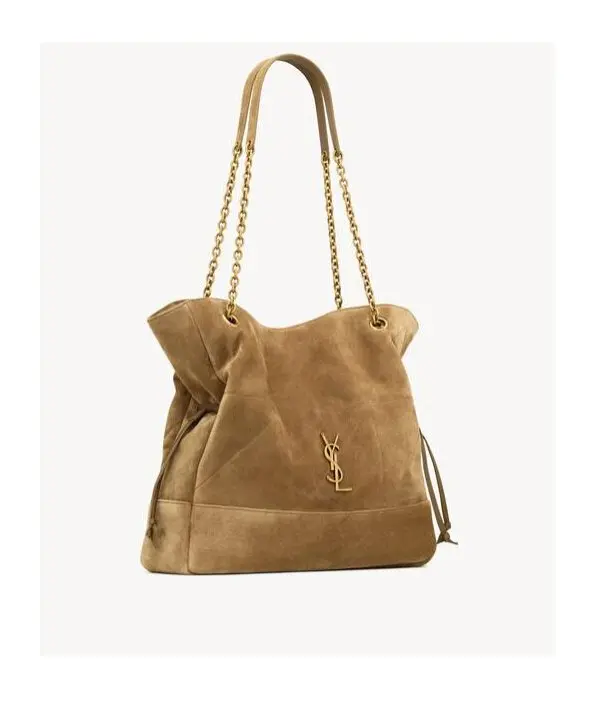 Saint Laurent Jamie Logo Plaque Drawstring Shoulder Bag