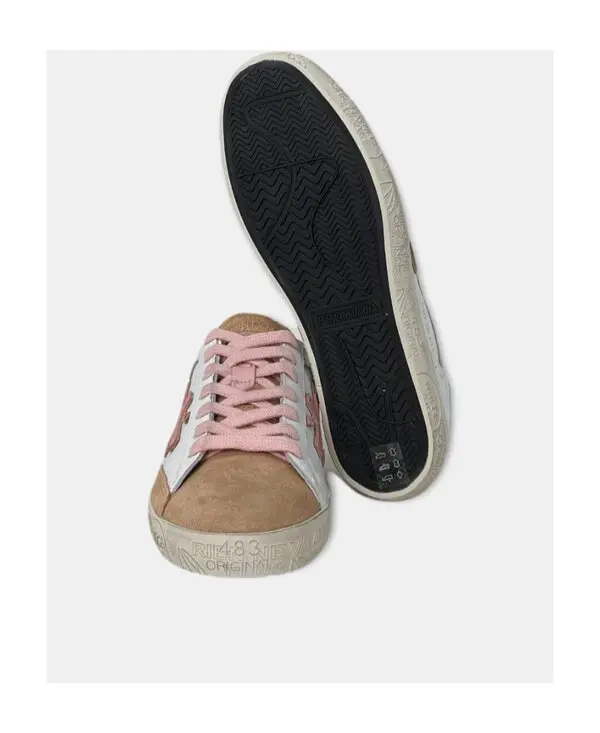 Premiata Low-top Lace-up Sneakers With Contrast Heels