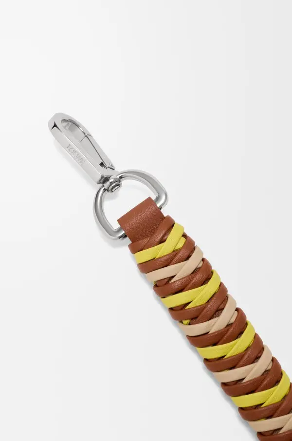 Loewe Woven Strap In Leather - Multicolor/pecan