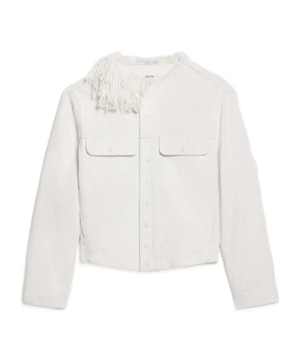 Celine Chasseur Jacket In Heavy Cotton Twill