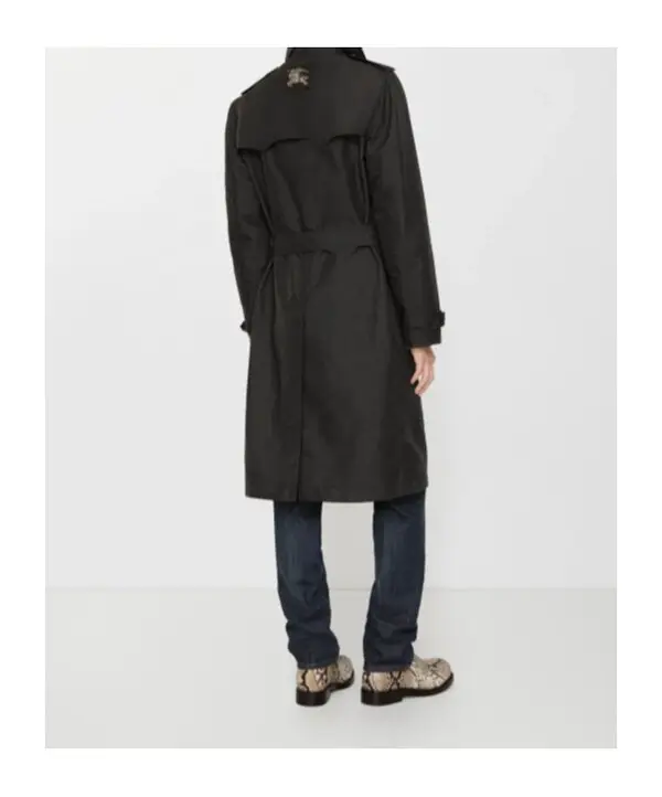 Burberry Long Geometric Nylon Blend Trench Coat
