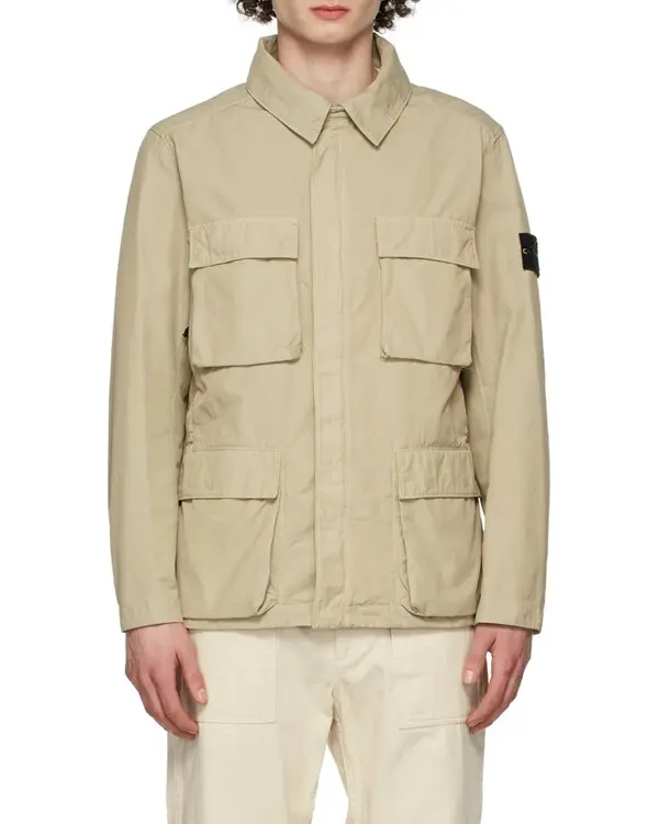 Stone Island Logo Patch Zipped Field Jacket