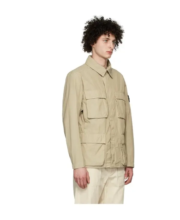 Stone Island Logo Patch Zipped Field Jacket