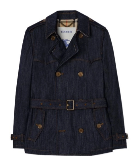 Burberry Short Denim Trench Coat
