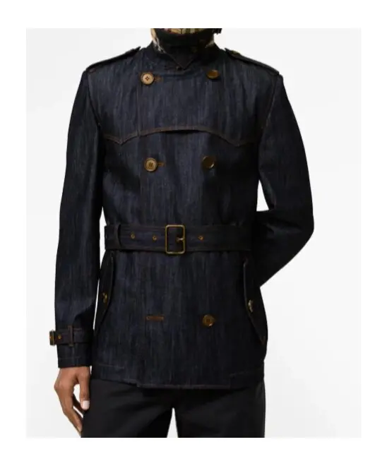 Burberry Short Denim Trench Coat