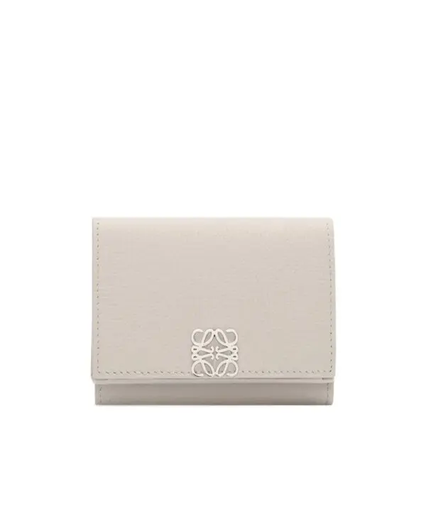 Loewe Anagram Trifold Wallet In Pebble Grained Calfskin