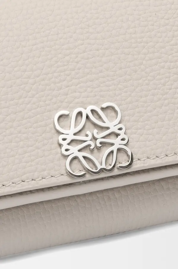 Loewe Anagram Trifold Wallet In Pebble Grained Calfskin