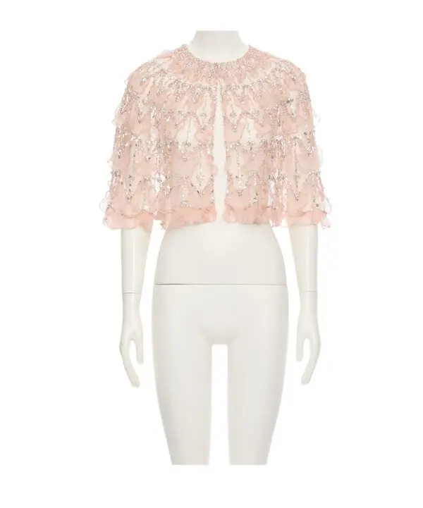 Valentino Garavani Round Neck Sequin Embellished Jacket - No