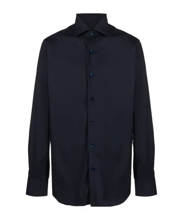 BARBA NAPOLI Classic-collar Poplin Shirt