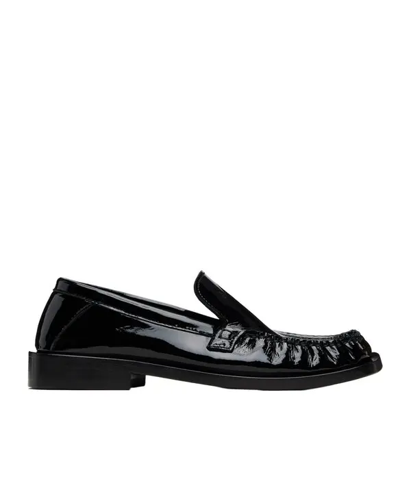 Attico Patent Leather Square Toe Loafers