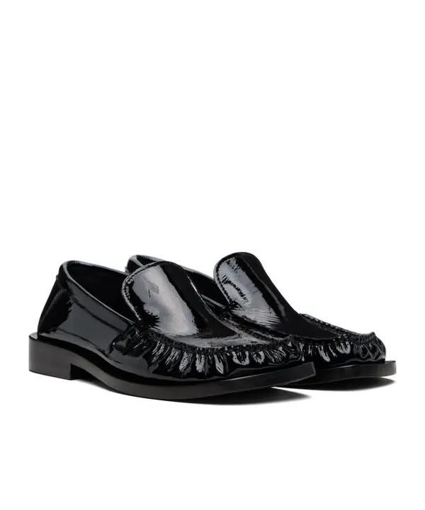 Attico Patent Leather Square Toe Loafers
