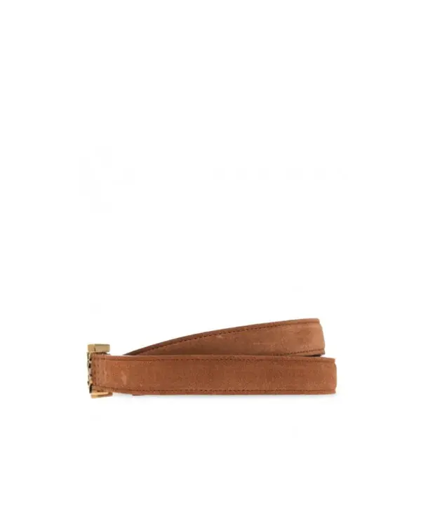 Saint Laurent Cassandre Thin Belt With Square Buckle