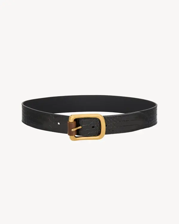 Saint Laurent Cylinder Buckle Belt