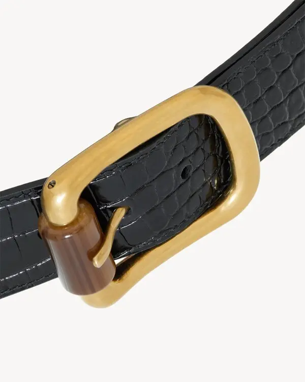 Saint Laurent Cylinder Buckle Belt