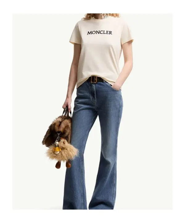 Moncler Embroidered Tonal Logo Cotton T-shirt