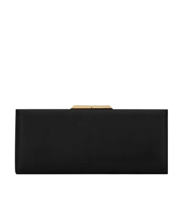 Saint Laurent Midnight Small Clutch In Smooth Leather