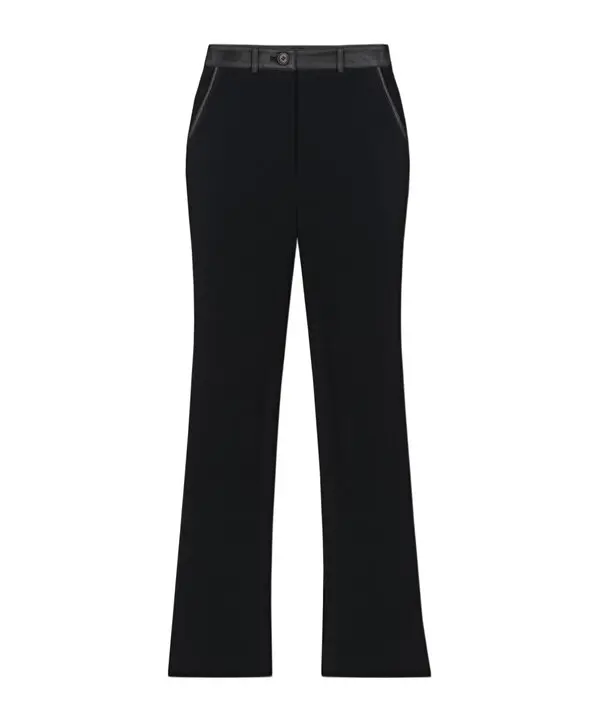 Nanushka Slim-leg Fine-ribbed Trousers - Black