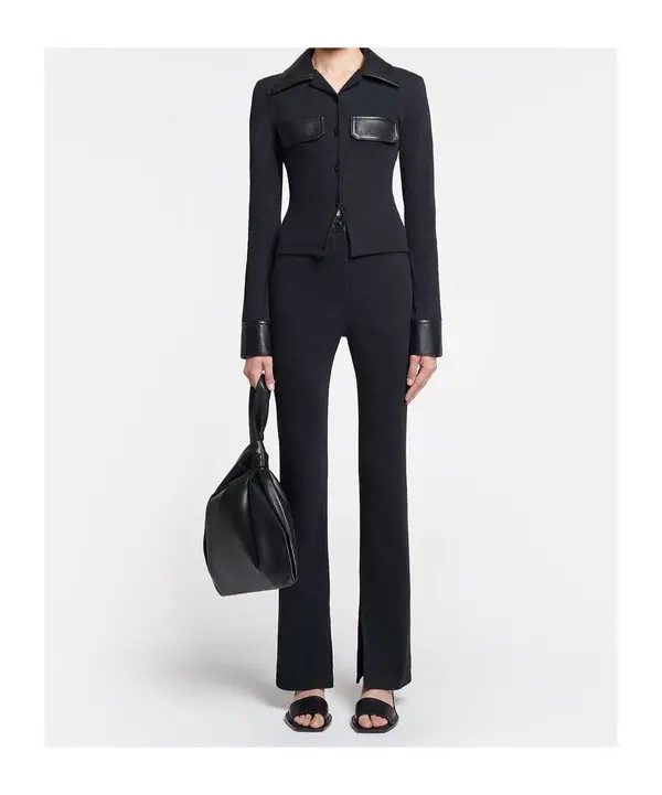 Nanushka Slim-leg Fine-ribbed Trousers