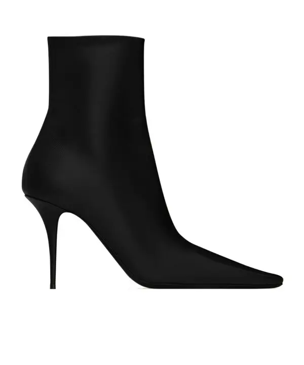 Saint Laurent Ashley Booties In Smooth Leather