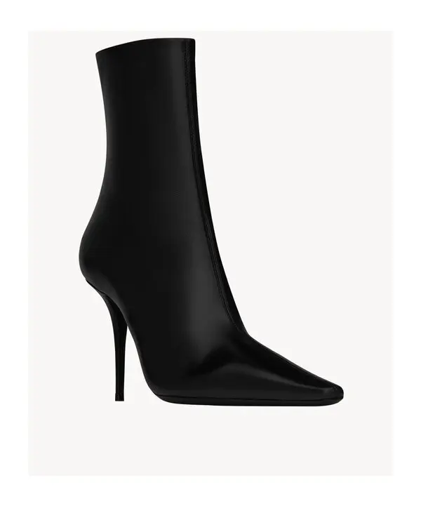 Saint Laurent Ashley Booties In Smooth Leather