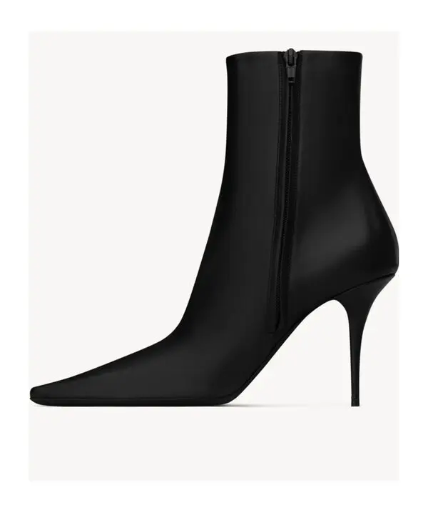 Saint Laurent Ashley Booties In Smooth Leather