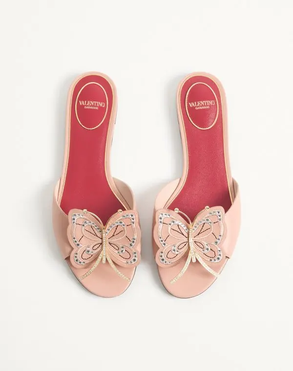 Valentino Garavani Embellished Butterfly Flat Sandals