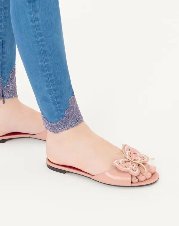 Valentino Garavani Embellished Butterfly Flat Sandals