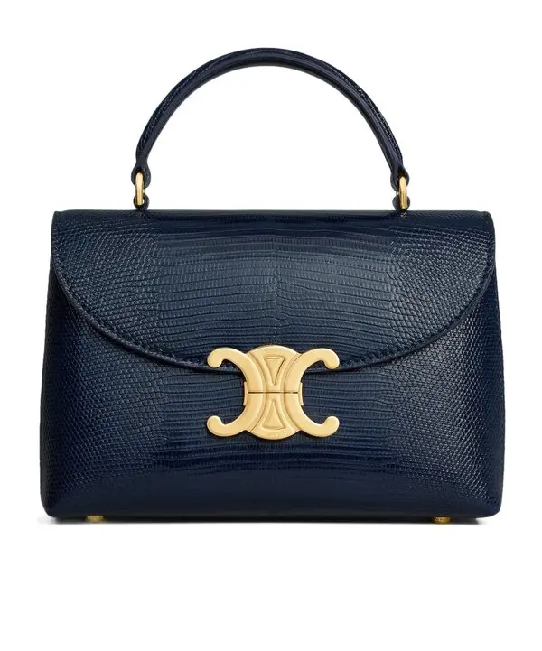 Celine Teen Nino Bag In Lizard - Teal