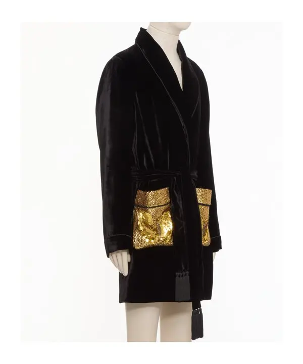 Valentino Garavani Velvet Robe With Sequin Pockets