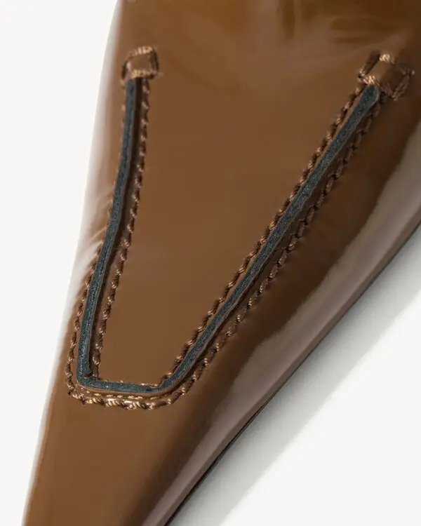 Saint Laurent Voltaire Slingback Pumps In Glazed Leather