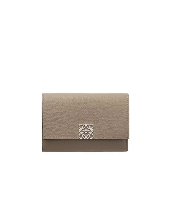 Loewe Anagram Small Vertical Wallet In Pebble Grained Calfskin