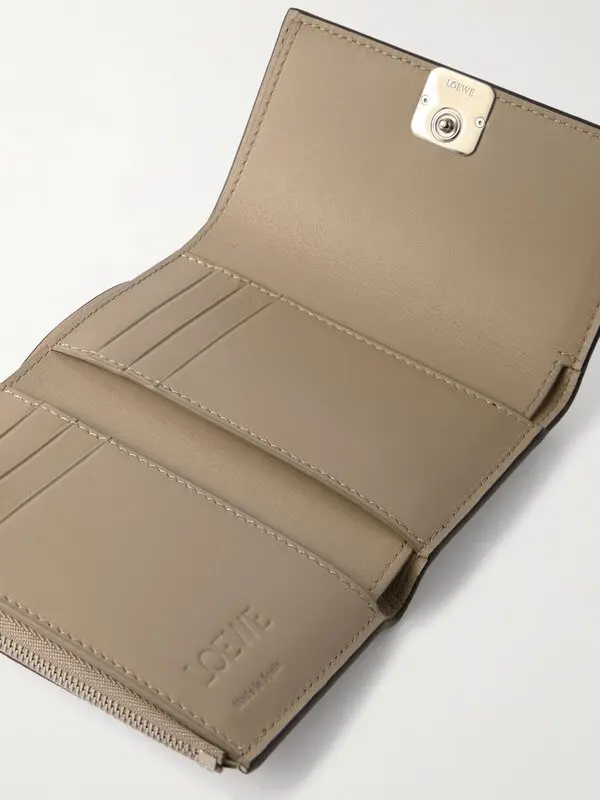Loewe Anagram Small Vertical Wallet In Pebble Grained Calfskin
