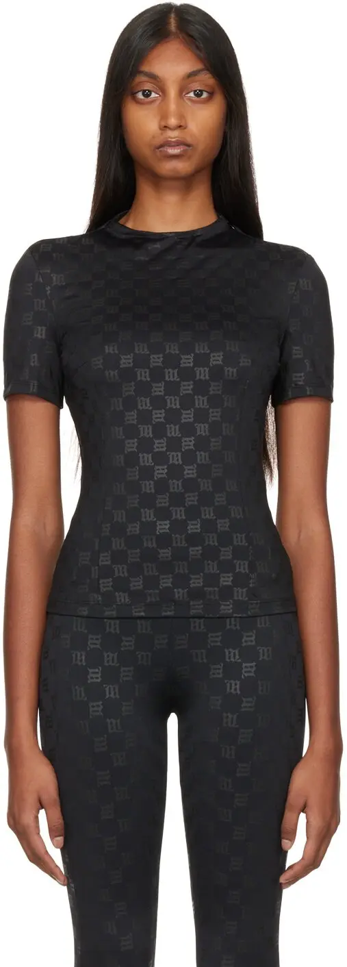 MISBHV Monogram Mockneck T-shirt - Black