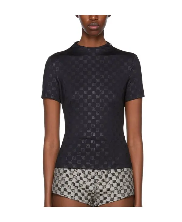 MISBHV Monogram Mockneck T-shirt - Black
