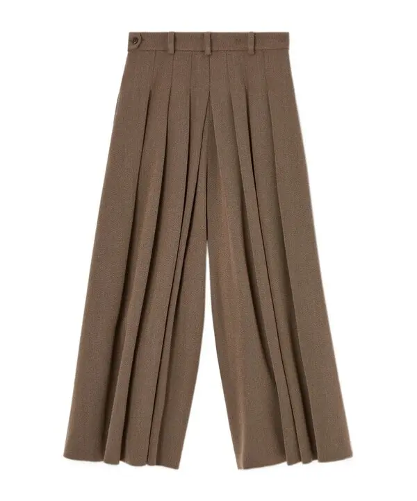 Loro Piana Liddy Pleated Midi Skirt