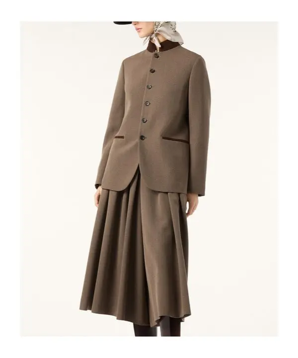 Loro Piana Liddy Pleated Midi Skirt