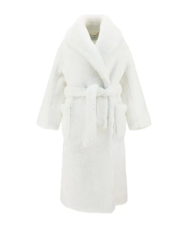 Casablanca Shearling Robe Coat - White