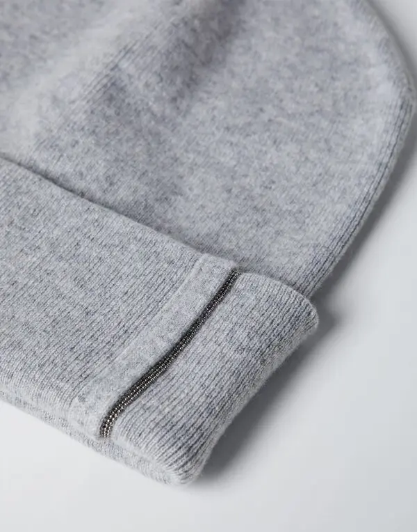 Brunello Cucinelli Wool Beanie With Beaded Trim