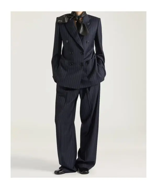 Givenchy Wool Double-pleat Pinstriped Trousers