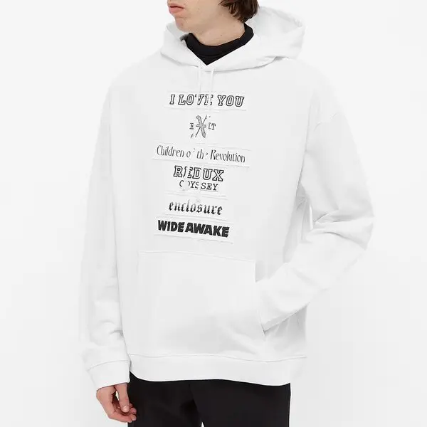 Raf Simons Chest-print Hooded Sweatshirt