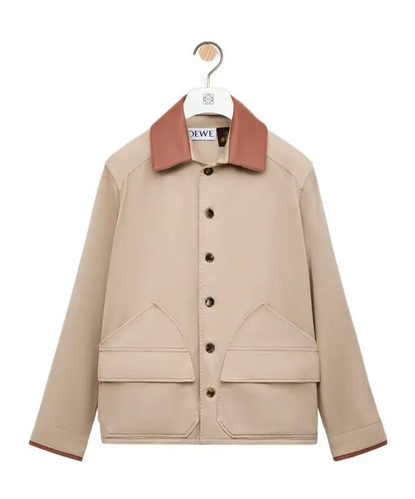 Loewe Long-sleeved Casual Jacket With Detachable Leather Collar
