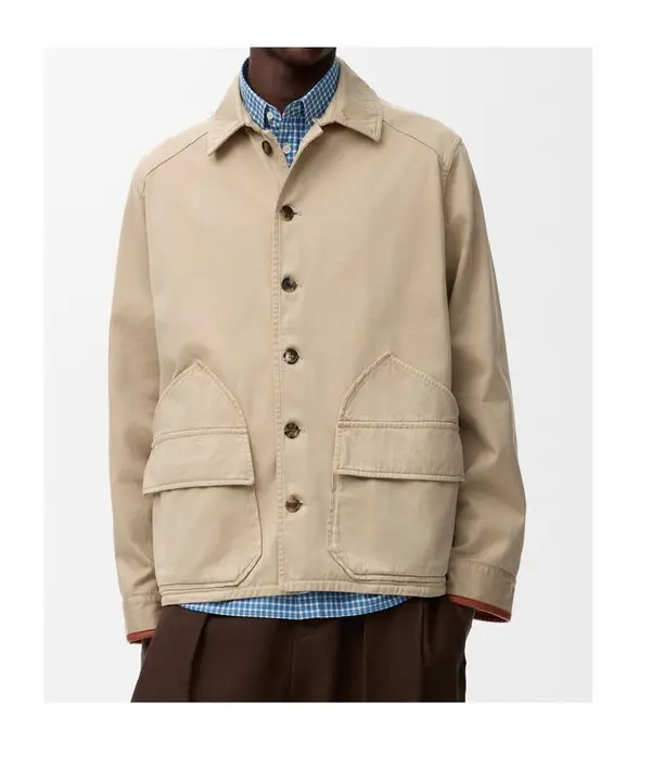 Loewe Long-sleeved Casual Jacket With Detachable Leather Collar
