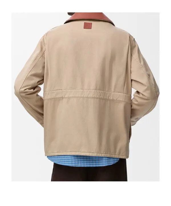 Loewe Long-sleeved Casual Jacket With Detachable Leather Collar