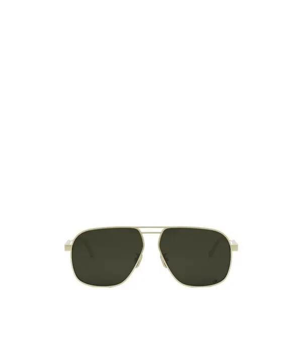 Dior Aviator Frame Sunglasses - Gold/green